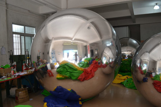 Reflection Inflatable Mirror Ball For Decoration , Advertising Air Balloons