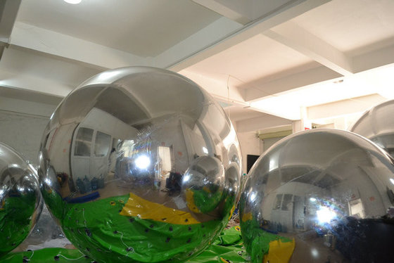 Colorful Inflated Helium Balloons / Inflatable Mirror Ball Ornaments For Advertising