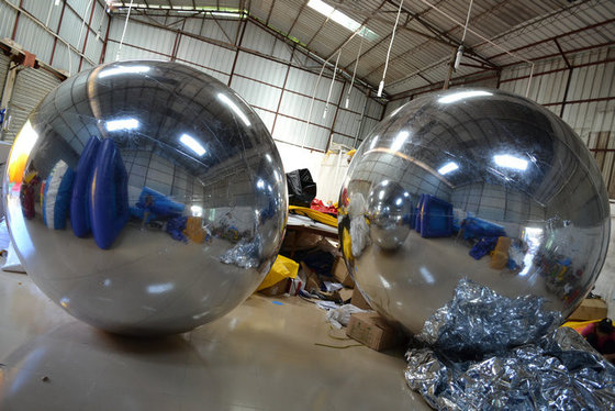Silver Mirror Advertising Air Balloons fireproof For Party