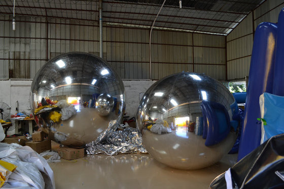 Silver Mirror Advertising Air Balloons fireproof For Party