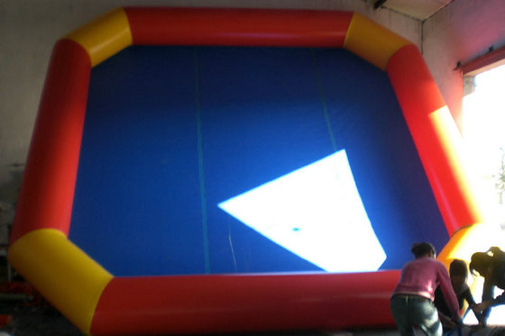 Colorful 0.9mm PVC Tarpaulin Inflatable Family Pool with Tent For Amusement