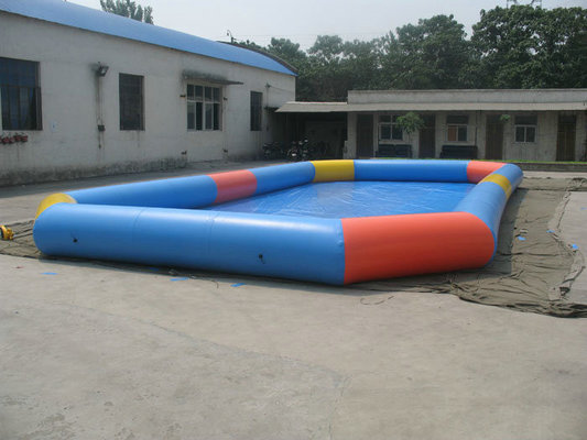 Colorful 0.9mm PVC Tarpaulin Inflatable Family Pool with Tent For Amusement