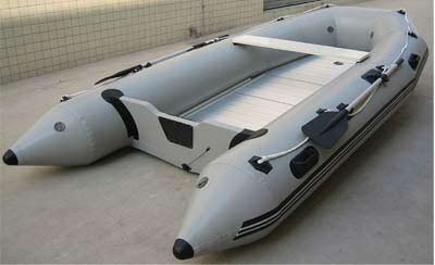 Yellow PVC Inflatable Boat Double Row Banana for family , school