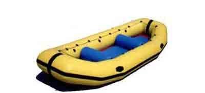 Yellow PVC Inflatable Boat Double Row Banana for family , school
