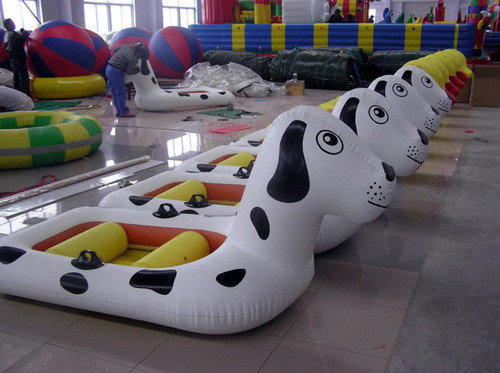 Customed green Water Proof PVC Inflatable rescue Boat Drifting Sport