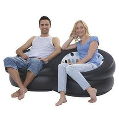 Fashion Purple PVC Flocked Office Modern Inflatable Furniture Round Corner Sofa