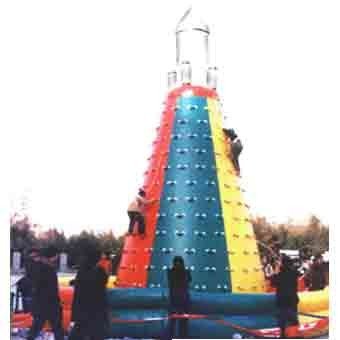 Large Playground Inflatable Climbing Wall 0.55mm PVC tarpaulin For Family