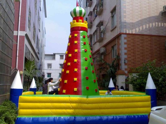 Commercial Children Inflatable Rock Climbing Wall , Inflatable Climbing Wall