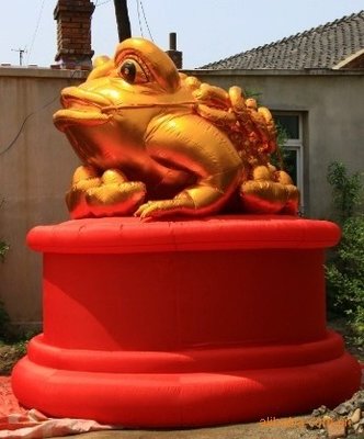 0.5mm PVC Custom Inflatable Products , Waiter In Work For Tea House