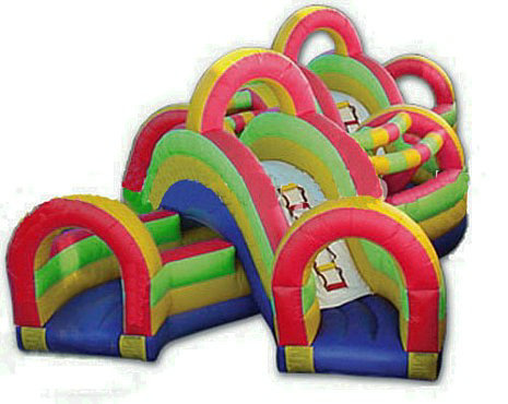 Kids Blow Up Commercial Inflatable Sports Games , Obstacle Course Tunnel Games