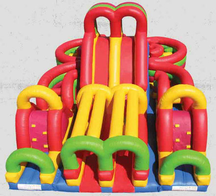 Kids Blow Up Commercial Inflatable Sports Games , Obstacle Course Tunnel Games