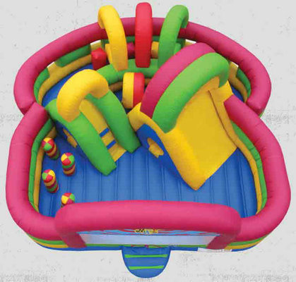 Kids Blow Up Commercial Inflatable Sports Games , Obstacle Course Tunnel Games
