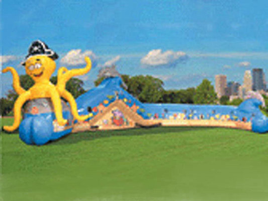 Funny Backyard Outdoor Playground Commercial Inflatable Sports Games , Obstacle Course