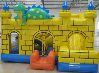 0.55mm PVC Tarpaulin Kids Inflatable Sports Games , Moonwalk Commercial Bouncy Castle