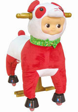 Personalized Red Plush Stuffed Toys Animals Sheep , Cool Baby Stuffed Toy