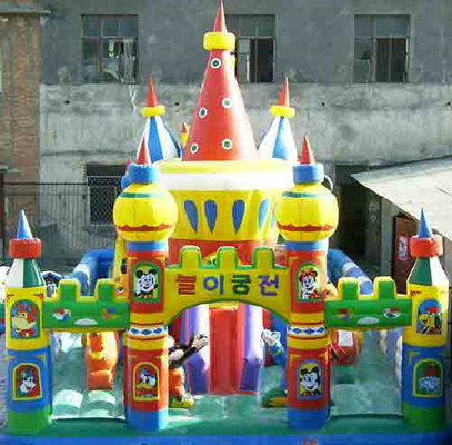 Large 0.55mm PVC Inflatable Sports Games , Giant Amusement Park Funcity For Kids Funny