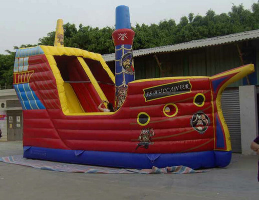 Durable PVC Tarpaulin Inflatable Sports Games , Slide Funny With 8L x 8W x 4H Size