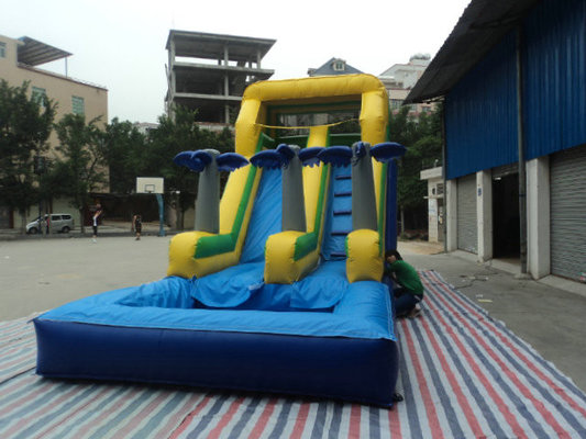 Durable PVC Tarpaulin Inflatable Sports Games , Slide Funny With 8L x 8W x 4H Size