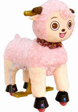 Unique Pink Plush Stuffed Sheep Toys Animals For Children , Stuffed Baby Toys