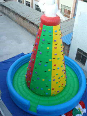 Durable Inflatable Sports Games , Interactive Rock Climbing Walls