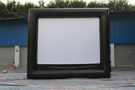 0.9mm PVC Tarpaulin Multifunction Office Projection Movie Screen Black / White