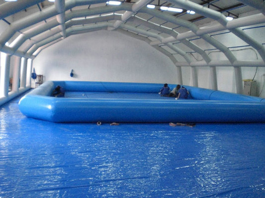 Blue Inflatable Water Toys Pools For Adults And Child / Inflatable Pvc Swimming Pool