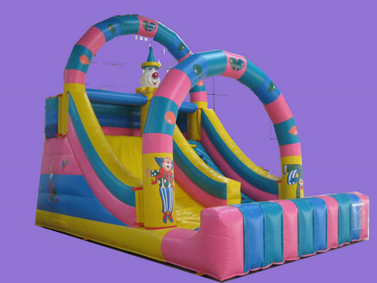 Durable PVC Tarpaulin Inflatable Sports Games , Giant School Slide