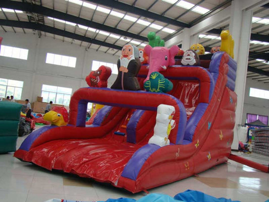 Animal Shape Commercial Inflatable Sports Games For Kids , Sponge Bob Slide