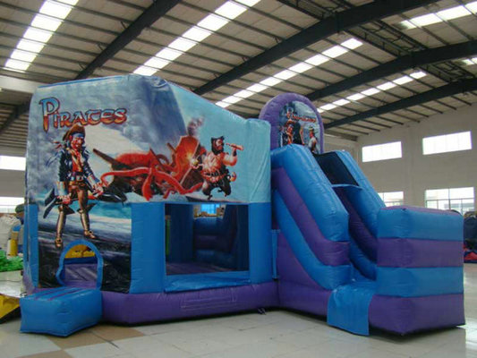 Kids Outdoor Small Dora Moonwalk Inflatable Sports Games , Blue Bouncy Castle