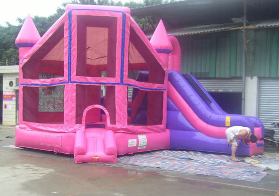 Large Pink Inflatable Water Sports , Commercial Bouncy Castle