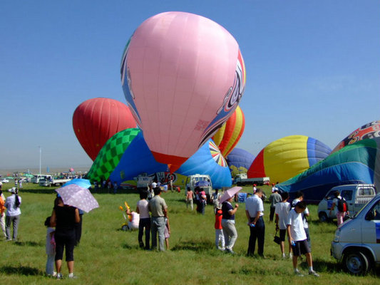 Round Fireproof Self Inflatable Outdoor Advertising Balloons for Adult , Hot Air Balloon Flights