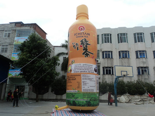 Advertising PVC Custom Inflatable Products Giant Cooling Drink Bottle