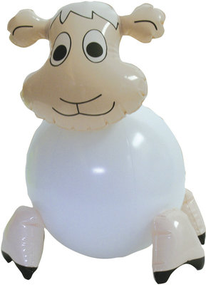 White Large Advertising Custom Inflatable Products , Plastic PVC Children Toy