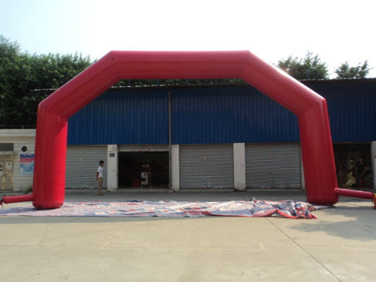 Red Color Advertising Inflatables Arch With Printed Logo For Festival Promotion