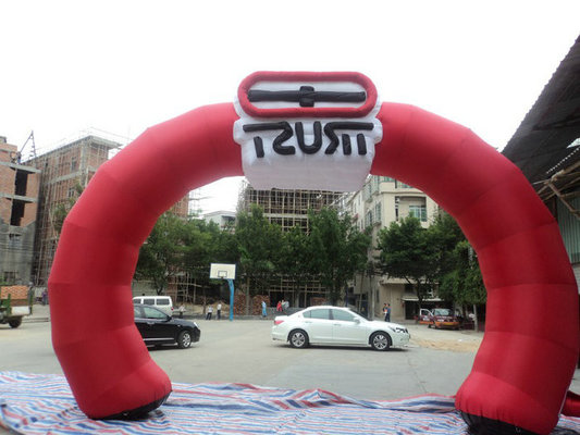 Red Advertising Inflatables Arch With Printed Logo For Promotion