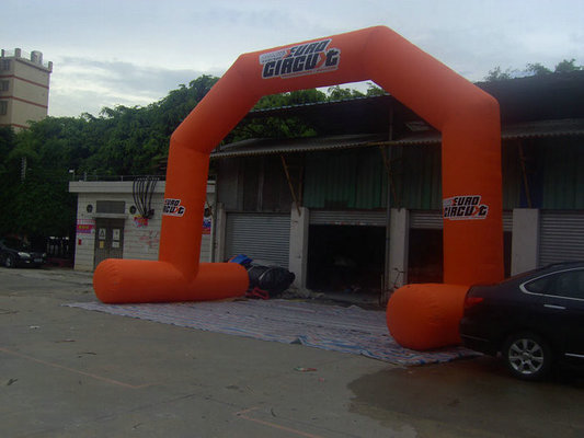 Large Blue PVC Tarpaulin Promotional Inflatable Arch For Opening Ceremony