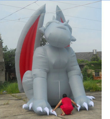 Giant Elephants Animal Inflatable Advertising Products Gray Color Customized