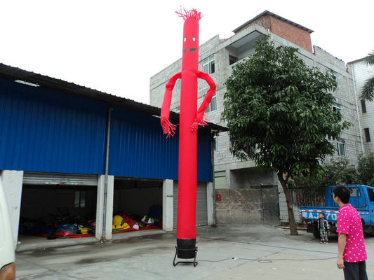 Exhibition Red Inflatable Marketing Products Dancing Balloon Man , 4 Meters High