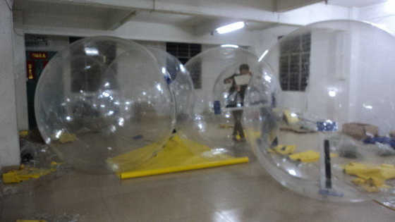 Color Strip Inflatable Walking Ball In Summer , Shopping Mall Water Floating Toys
