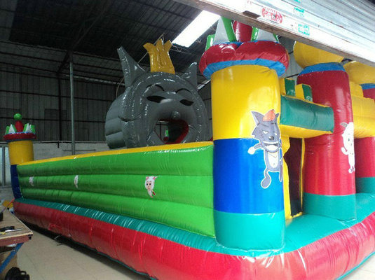 Outdoor Big Amusing Inflatable Amusement Park Sports Games / Waterproof