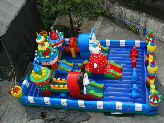 Durable Inflatable Sports Games , Amusement Park 0.55mm PVC Tarpaulin