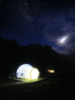 Durable Big Inflatable Lawn Tent , Fireproof Clear Inflatable Bubble Ball