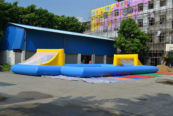 Commercial 0.55mm PVC Tarpaulin Football Field Inflatable Sports Games