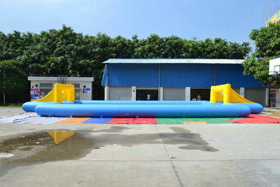 Commercial 0.55mm PVC Tarpaulin Football Field Inflatable Sports Games