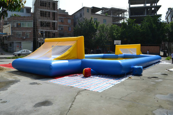 Commercial 0.55mm PVC Tarpaulin Football Field Inflatable Sports Games