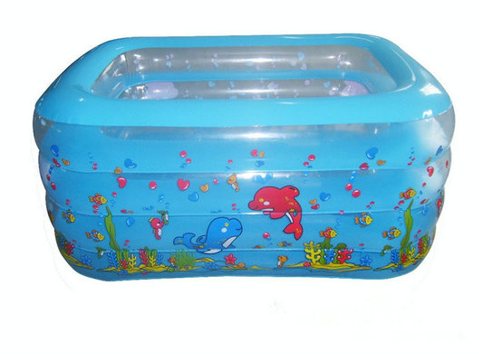 Rectangle Inflatable Family Kids Baby Bath Pool with Pattern Printing