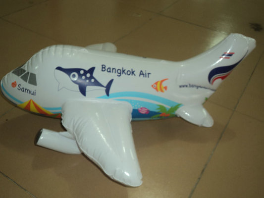Double-line Three Sewed Aircraft Inflatable Air Dancers , Colorful Inflatable Small Plane Gift