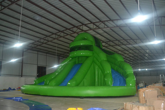 Green Inflatable Sports Games Giant Slide 0.55mm PVC Tarpaulin