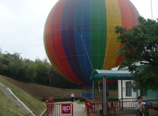 Large Sweet Air Colorful Inflatable Hot Air Balloon PVC Fireproof For School