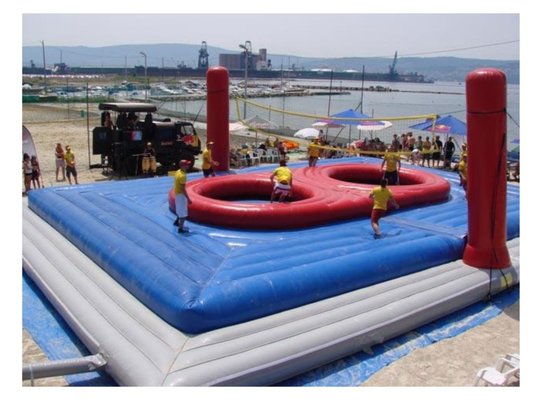 Outdoor Large Inflatable Playground PVC Tarpaulin For Kids / Adults